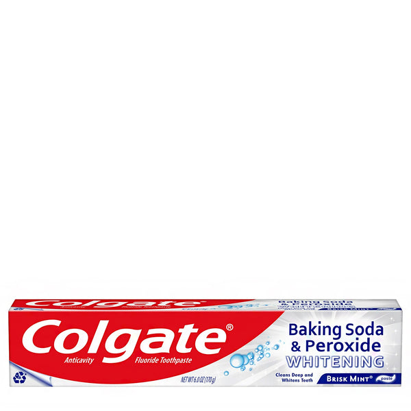 Colgate Baking Soda & Peroxide Whitening Toothpaste - Brisk Mint 8oz ...